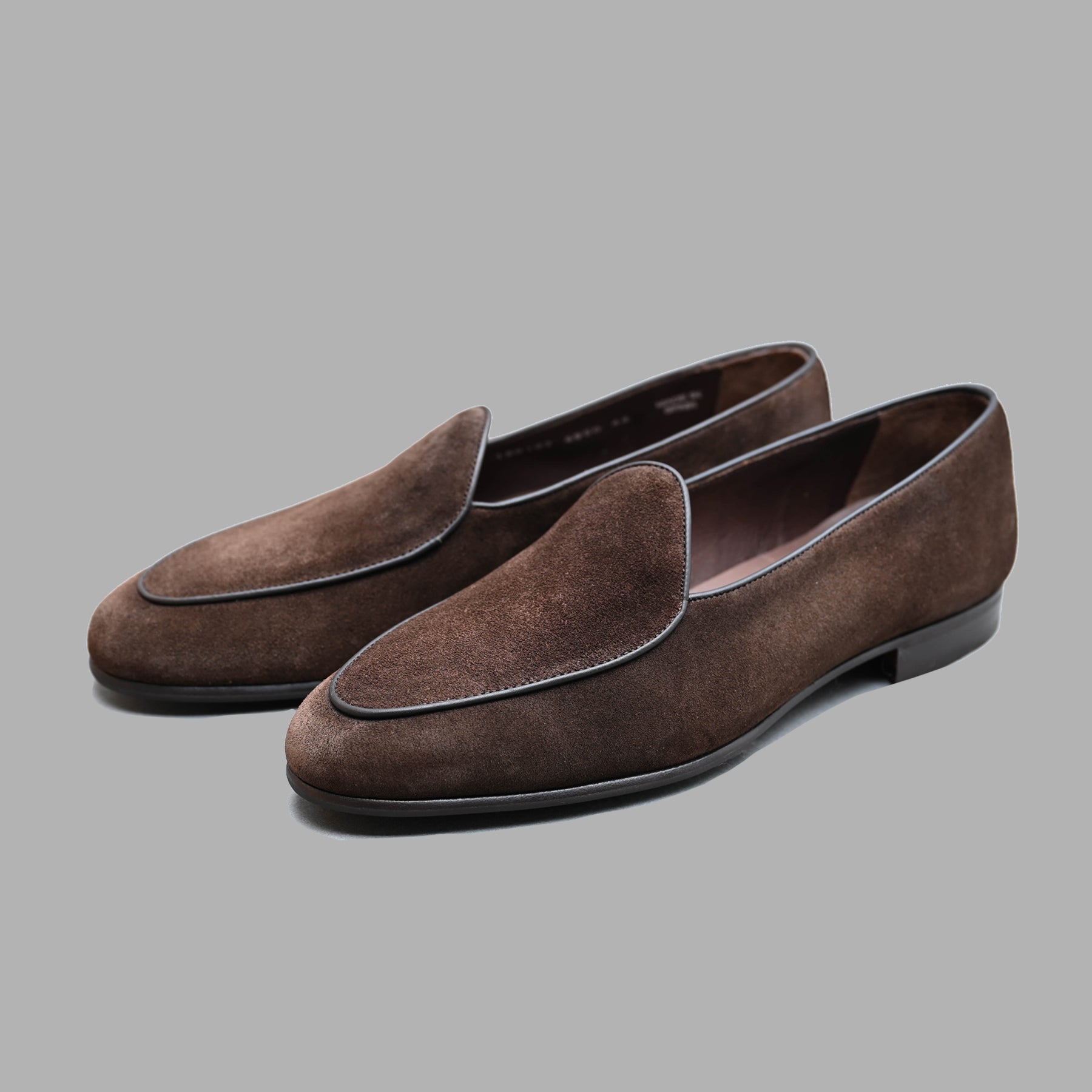 Classic Belgian Loafer in Dark Brown Suede